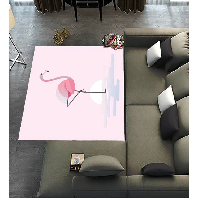 ABPHQTO Modern Pink Flamingo Bird Lake Waters Sunrise Area Rugs 3 x 5ft ...
