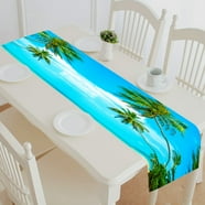 MYPOP Beach and Sea Table Runner Home Decor 14x72 Inch, Coastal Ocean ...
