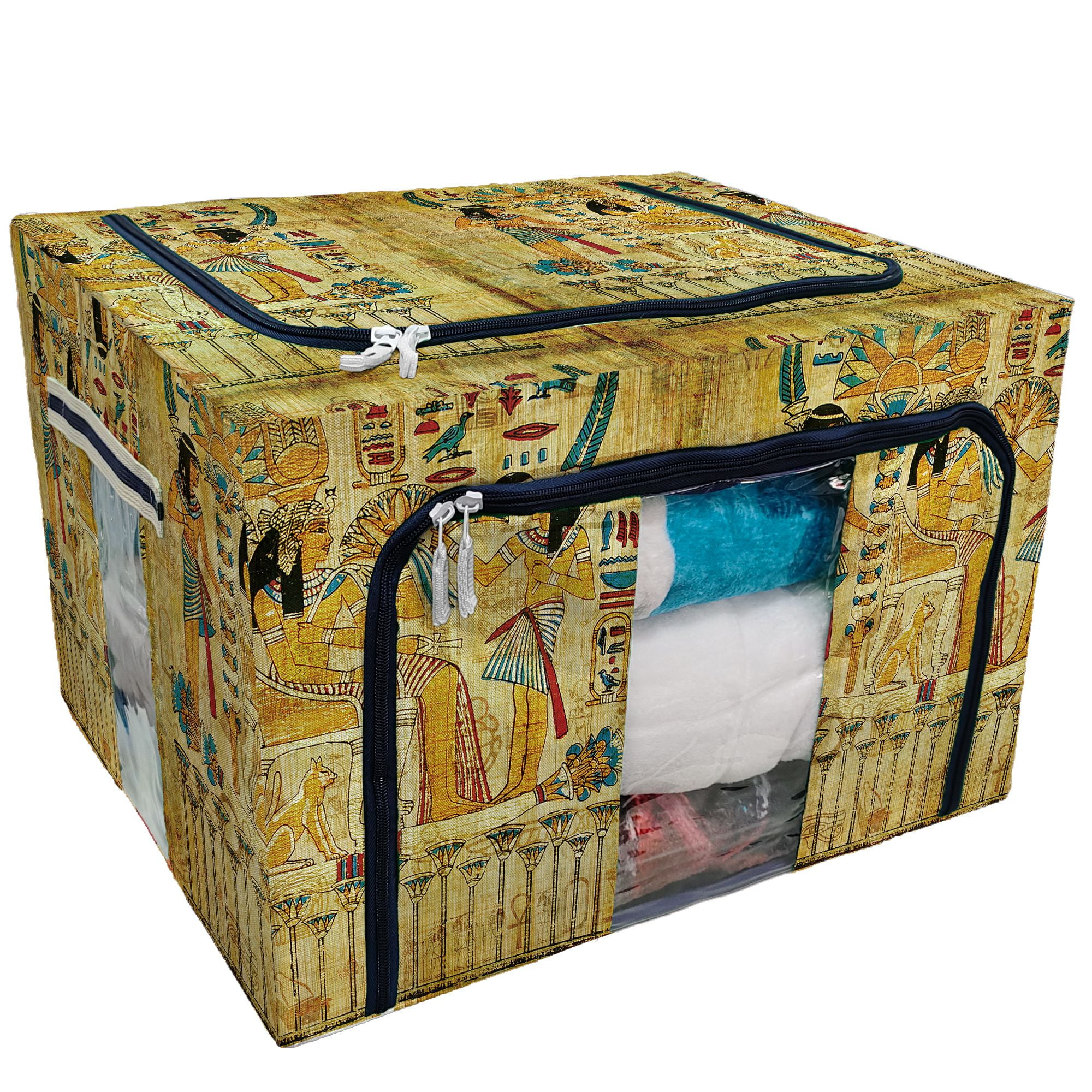 ABPHQTO Old Egyptian Papyrus Storage Bag Clear Window Storage Bins ...
