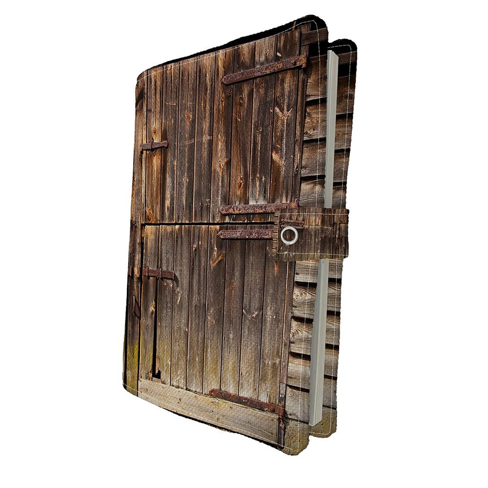 ABPHQTO Old Wooden Barn Door Book Cover Book Protector Book Sleeve Book ...