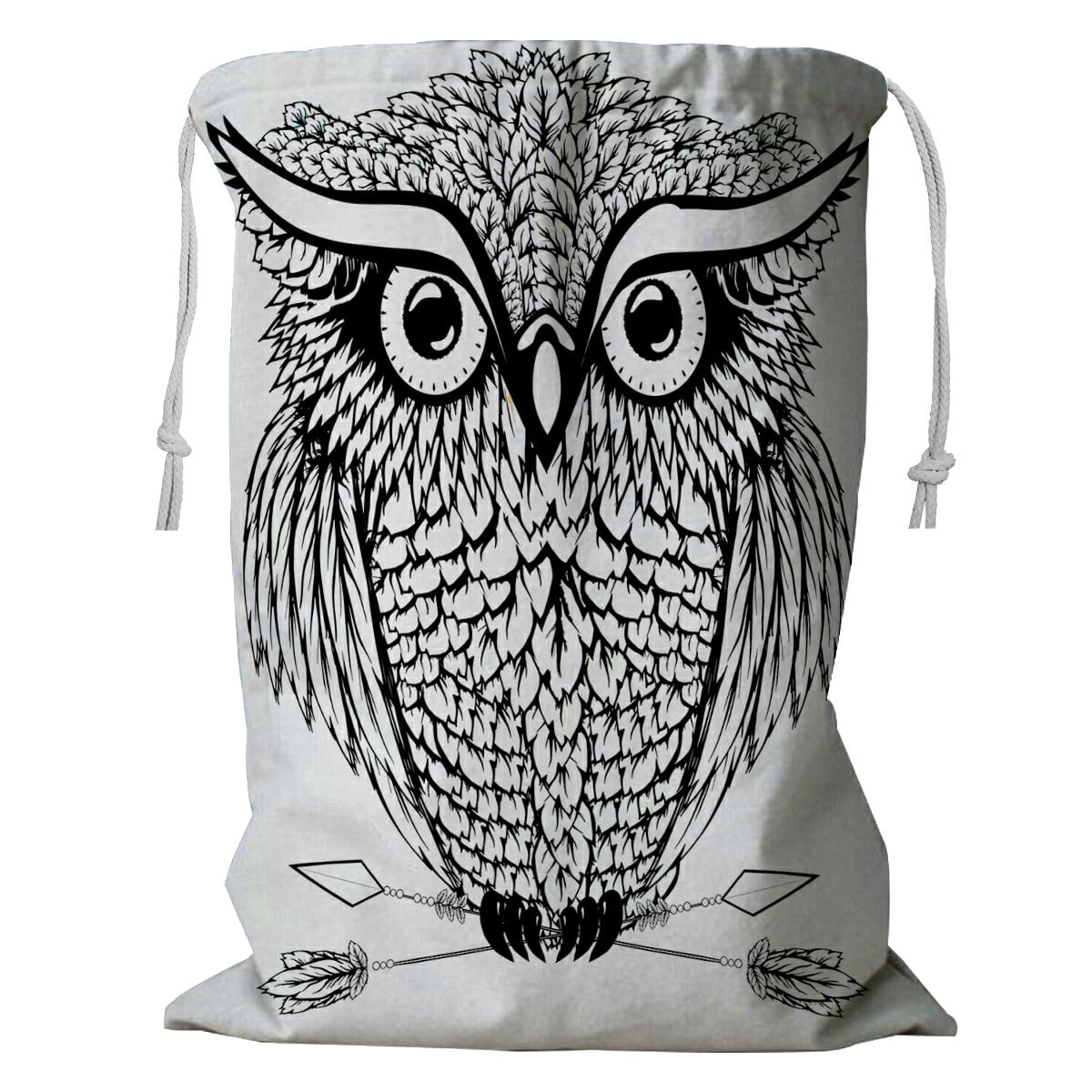 ABPHQTO Owl Branch Black White Zentangle Art Storage Basket Laundry Bag ...