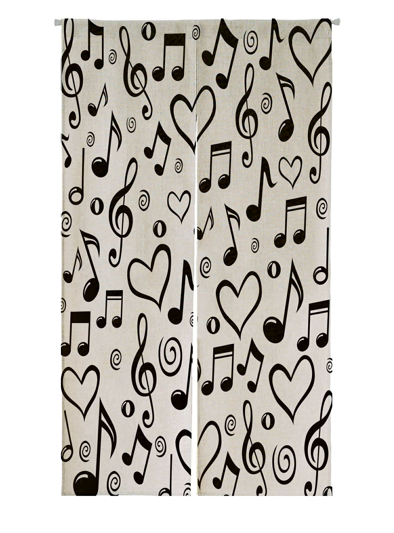 ABPHQTO Pattern Of Musical Notes Japanese Noren Curtain Doorway Door ...