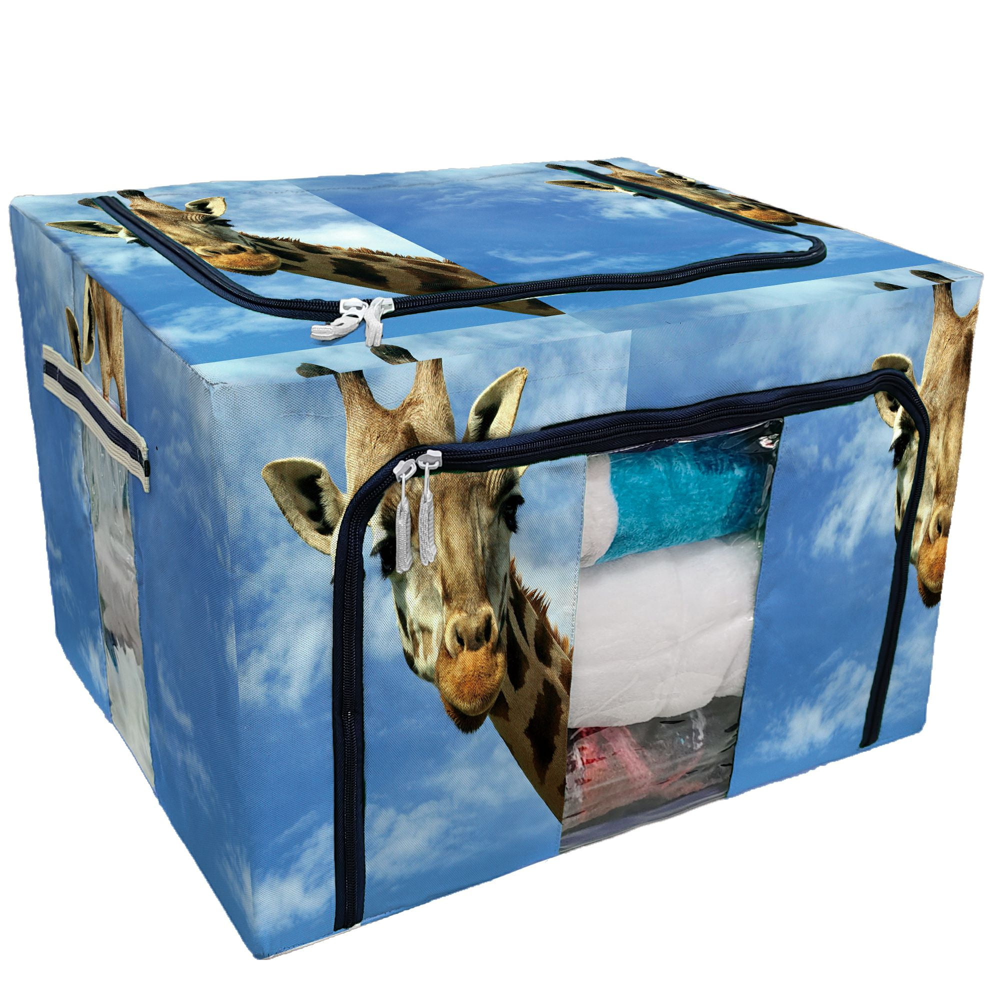 ABPHQTO Portrait Giraffe Camelopardalis Blue Sky White Clouds Wildlife ...