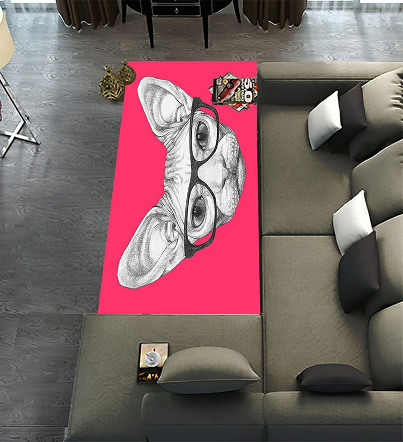 ABPHQTO Portrait Of Sphynx Cat With Glasses Runner Rug 3.3 x 7ft Long ...