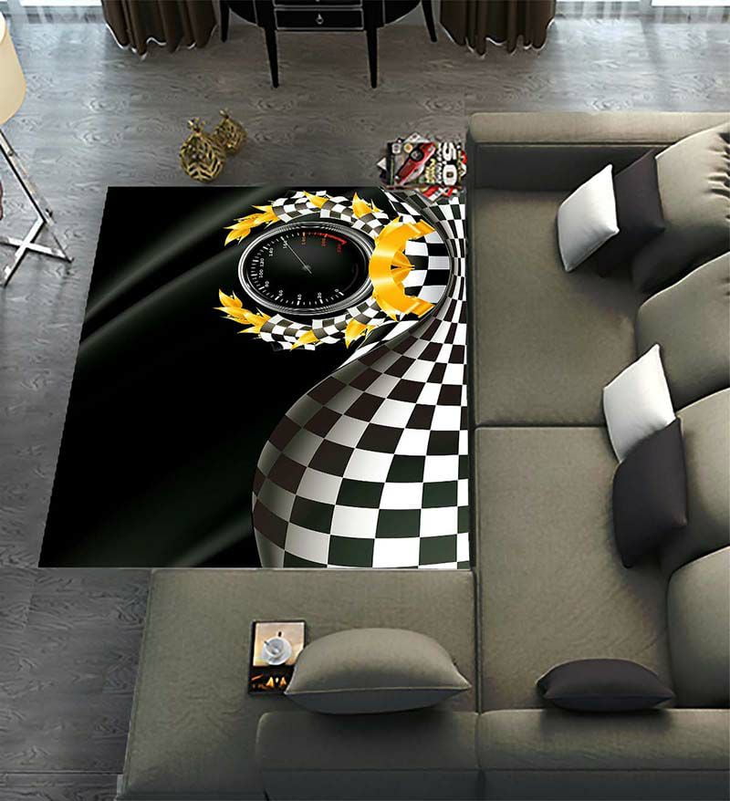 ABPHQTO Racing Area Rugs 5 x 7ft Floor Carpet Mat for Living Dinning ...