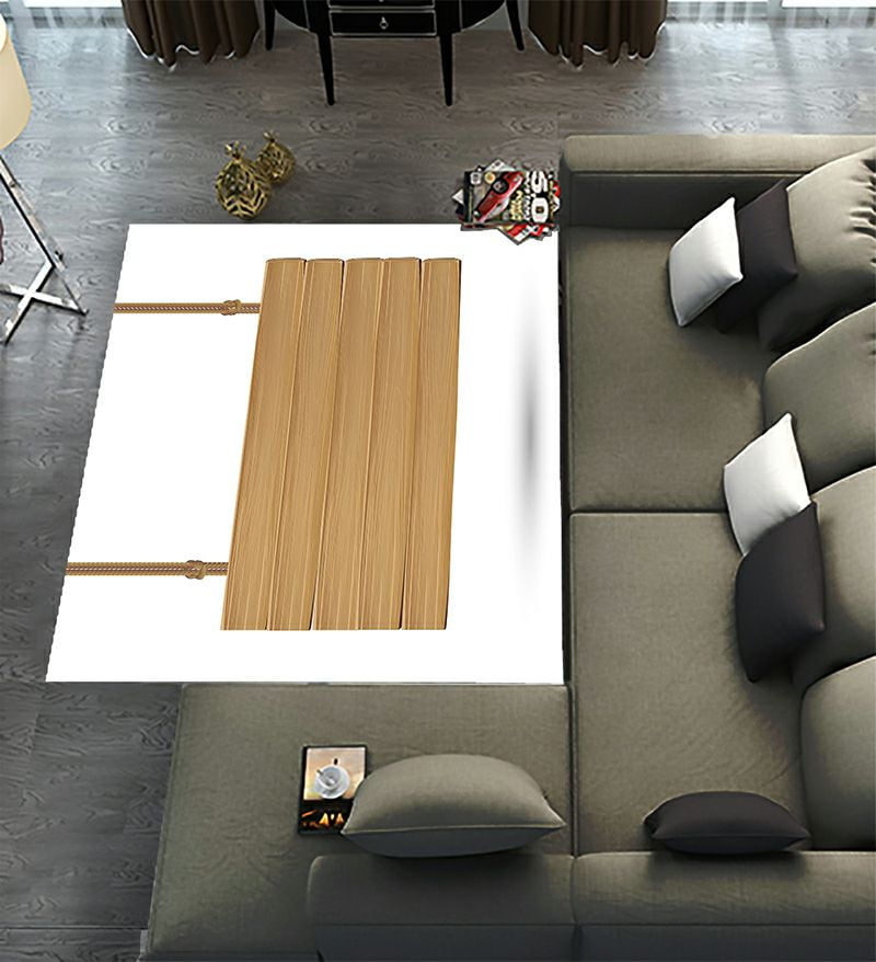 ABPHQTO Real Hanging Wood Board Sign On A White Area Rugs 5 x 7ft Floor ...