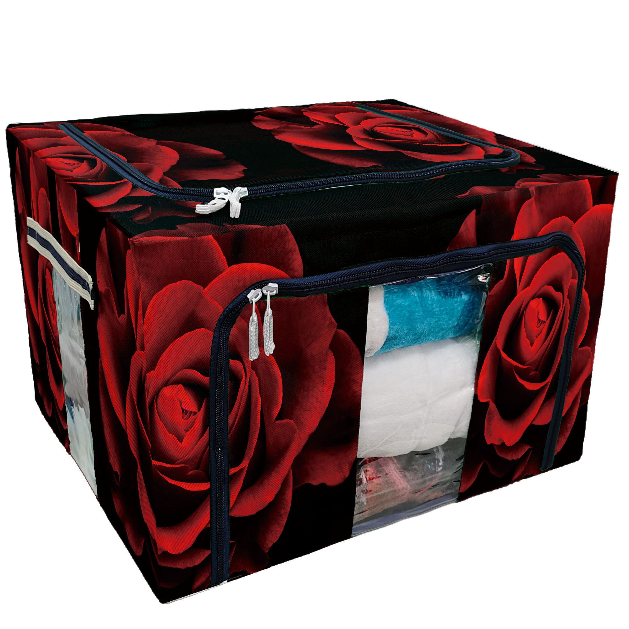 ABPHQTO Red Rose Special Color Light Effect Storage Bag Clear Window ...