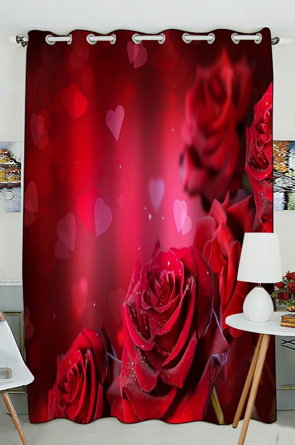 ABPHQTO Red Roses Bouquet Flowers Valentine'S Day Grommet Blackout ...