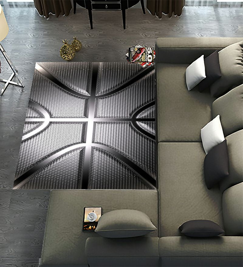 ABPHQTO Rendering Metallic Basketball Area Rugs 2 x 3ft Floor Carpet ...