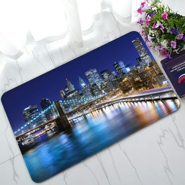 ABPHQTO Fisherman Village Dramatic Windy Weather Doormat Entrance Rug ...