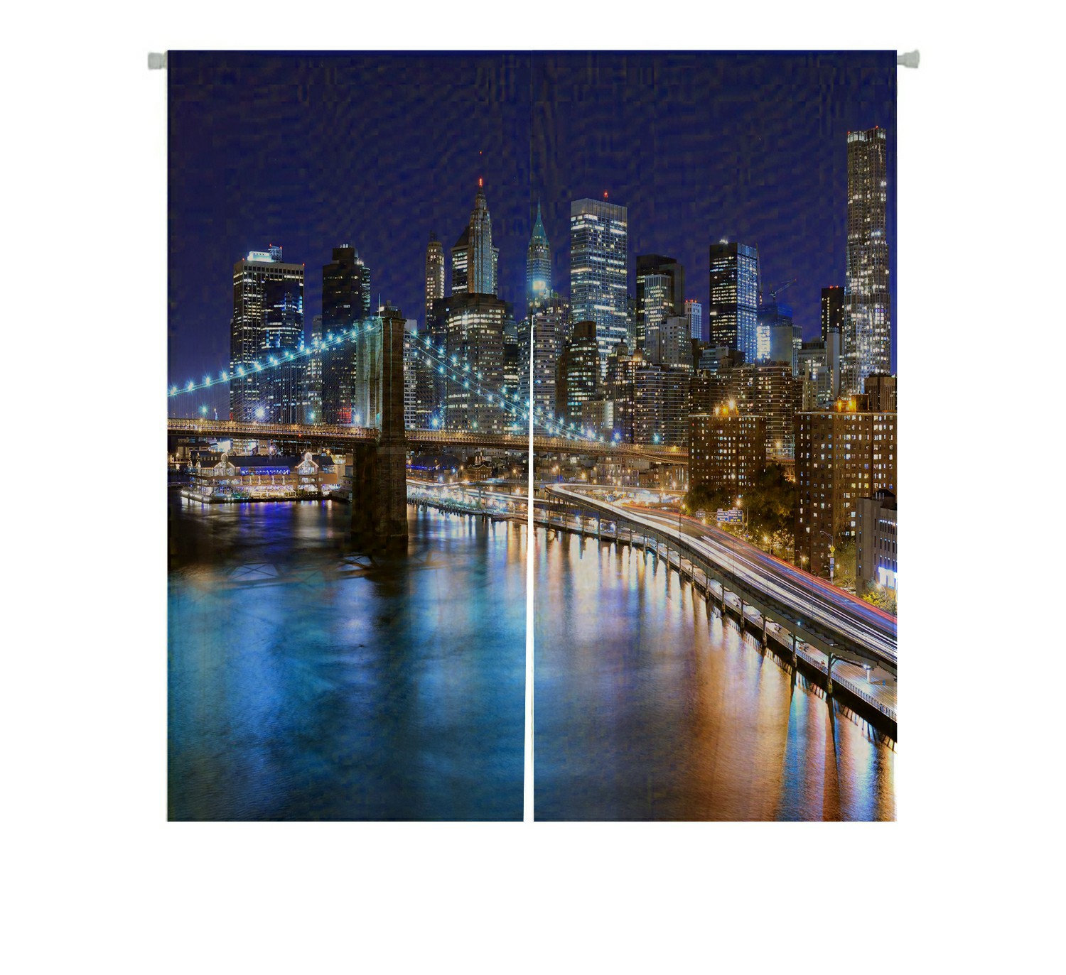 ABPHQTO Skyline Of Downtown New York Usa Japanese Noren Curtain Doorway ...