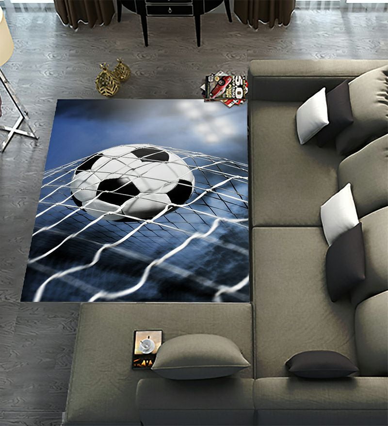 ABPHQTO Soccer Ball Area Rugs 5 x 8ft Floor Carpet Mat for Living ...