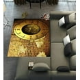 ABPHQTO Steampunk Clock Design Area Rugs 6 x 9ft Floor Carpet Mat for ...