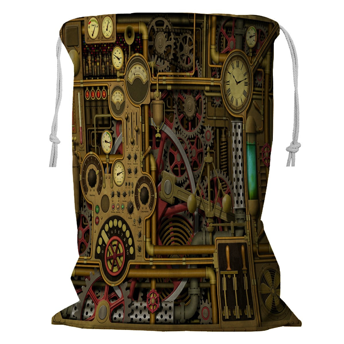 ABPHQTO Steampunk Clocks Dials Gears Cogs Pipes Storage Basket Laundry ...