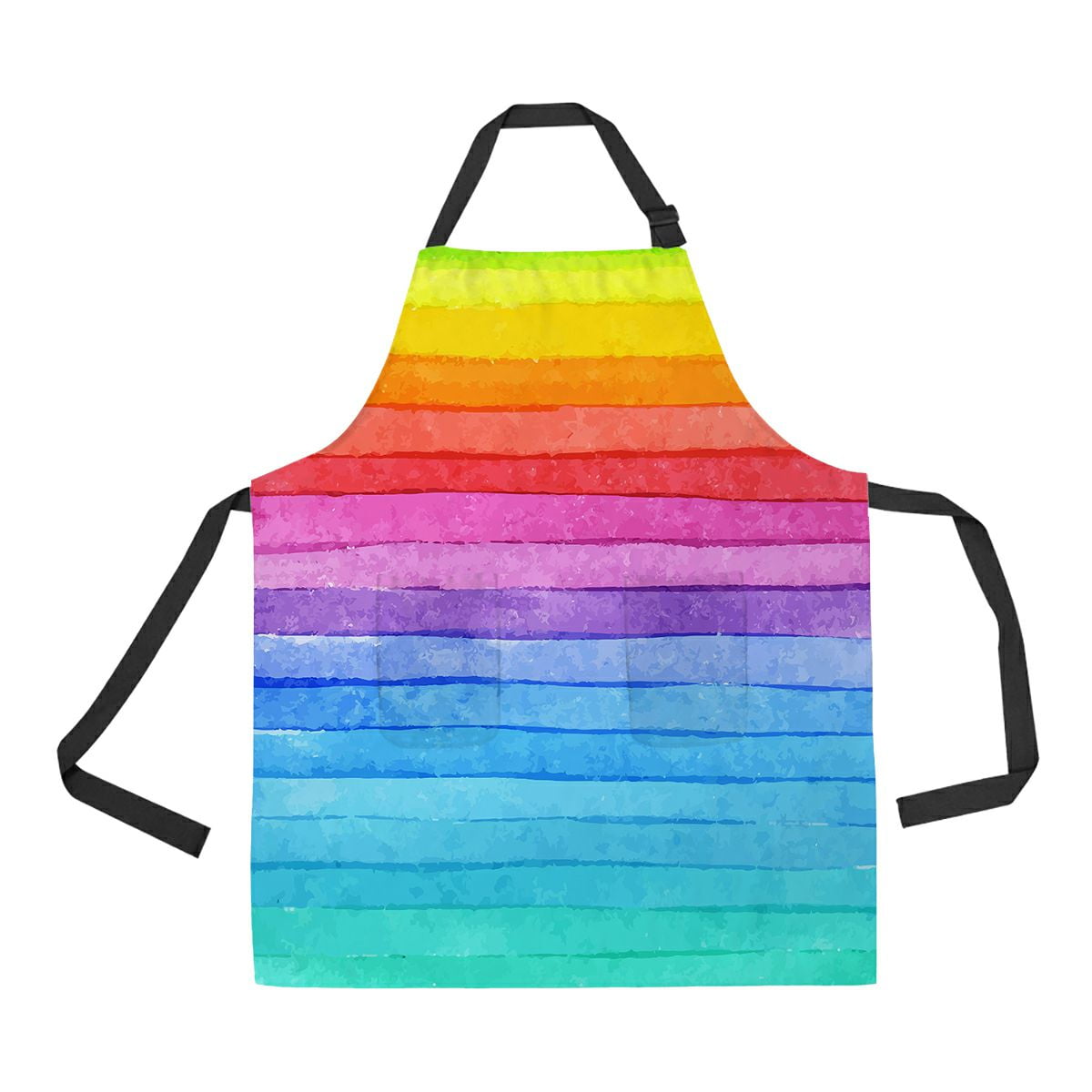ABPHQTO Striped Watercolor Version Bright Colors Apron Home Kitchen ...