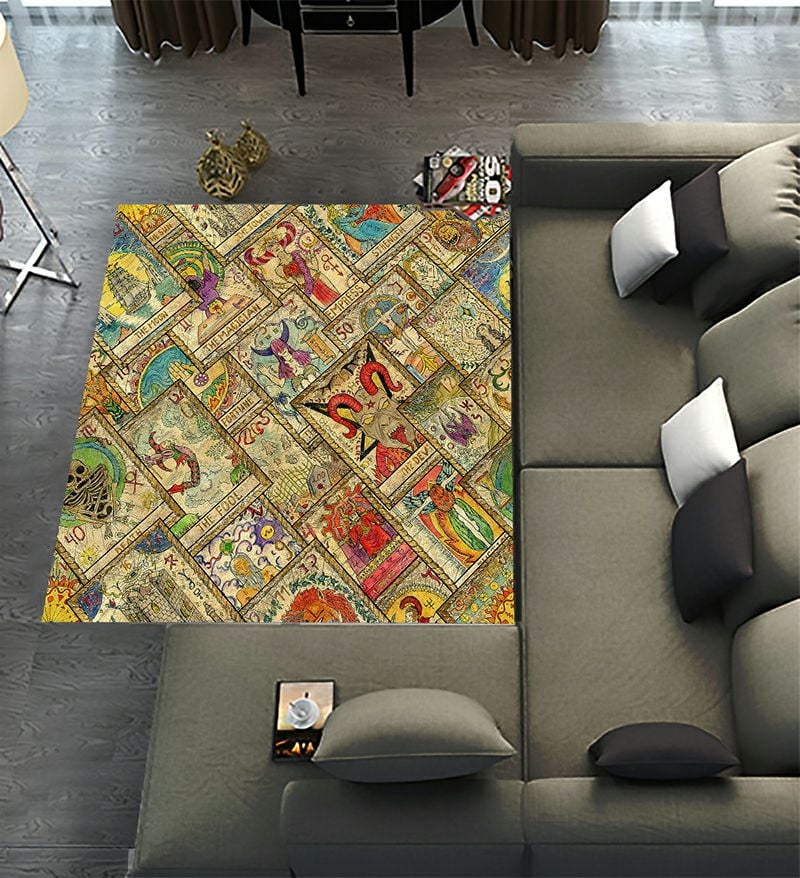 ABPHQTO Tarot Occult Esoteric Divination Wicca Area Rugs 6 x 8ft Floor ...