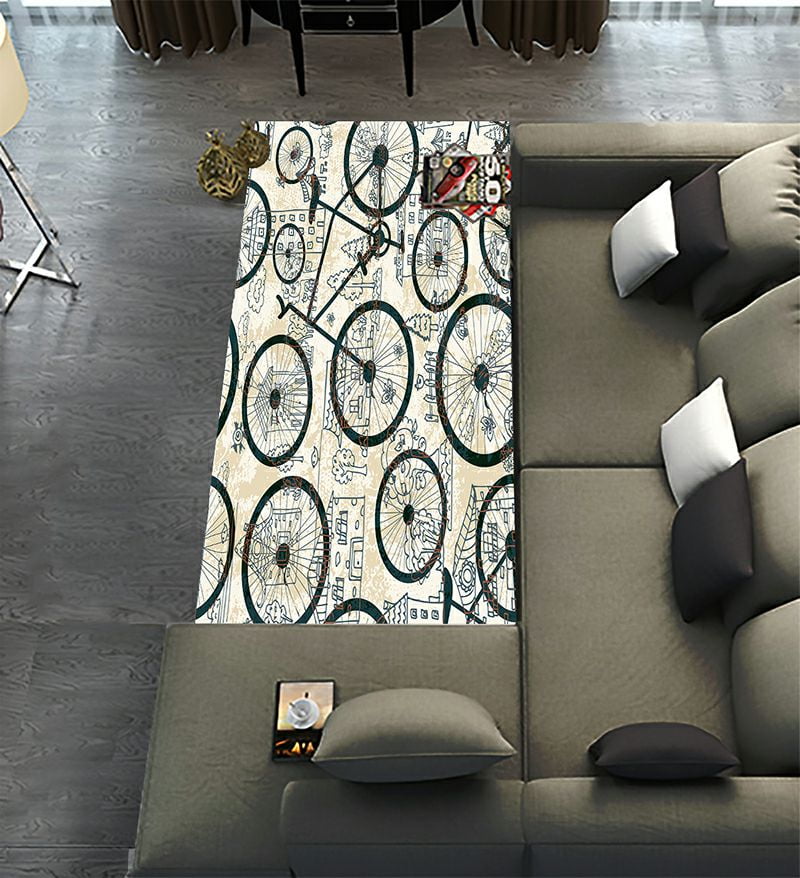 ABPHQTO Texture Of Bicycle Runner Rug 2.6 x 10ft Long Area Rug Carpet ...