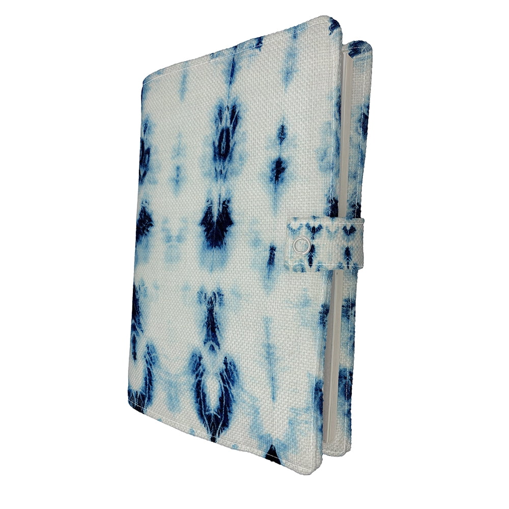 ABPHQTO Tie-Dye Pattern Of Indigo Color On White Silk Book Cover Book ...