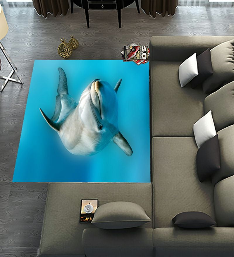 ABPHQTO Tursiop Dolphin Portrait Eye Ocean Area Rugs 4 x 5ft Floor ...