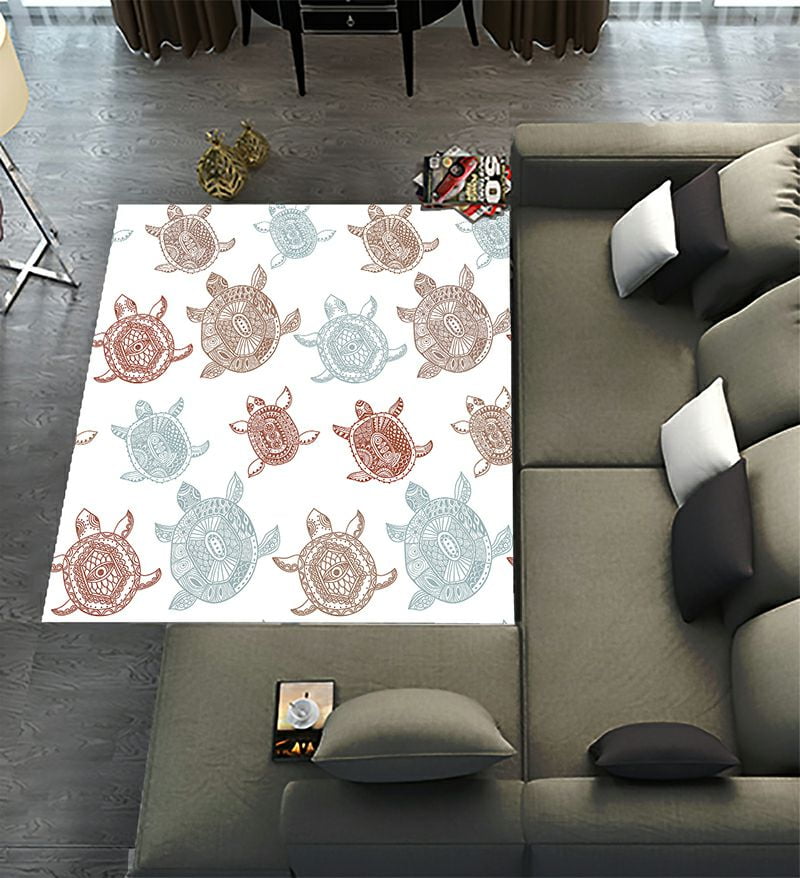 ABPHQTO Turtles Area Rugs 5 x 6ft Floor Carpet Mat for Living Dinning ...