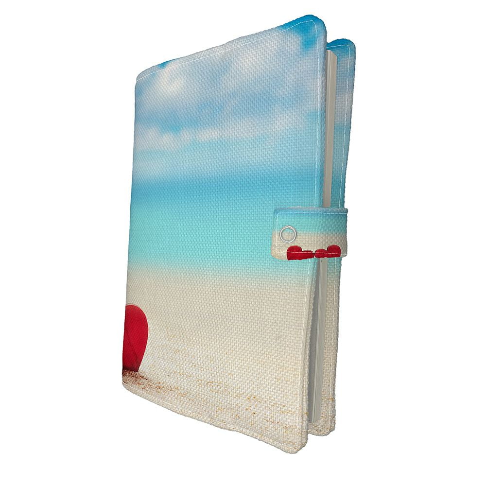 ABPHQTO Two Hearts Summer Beach Book Cover Book Protector Book Sleeve ...
