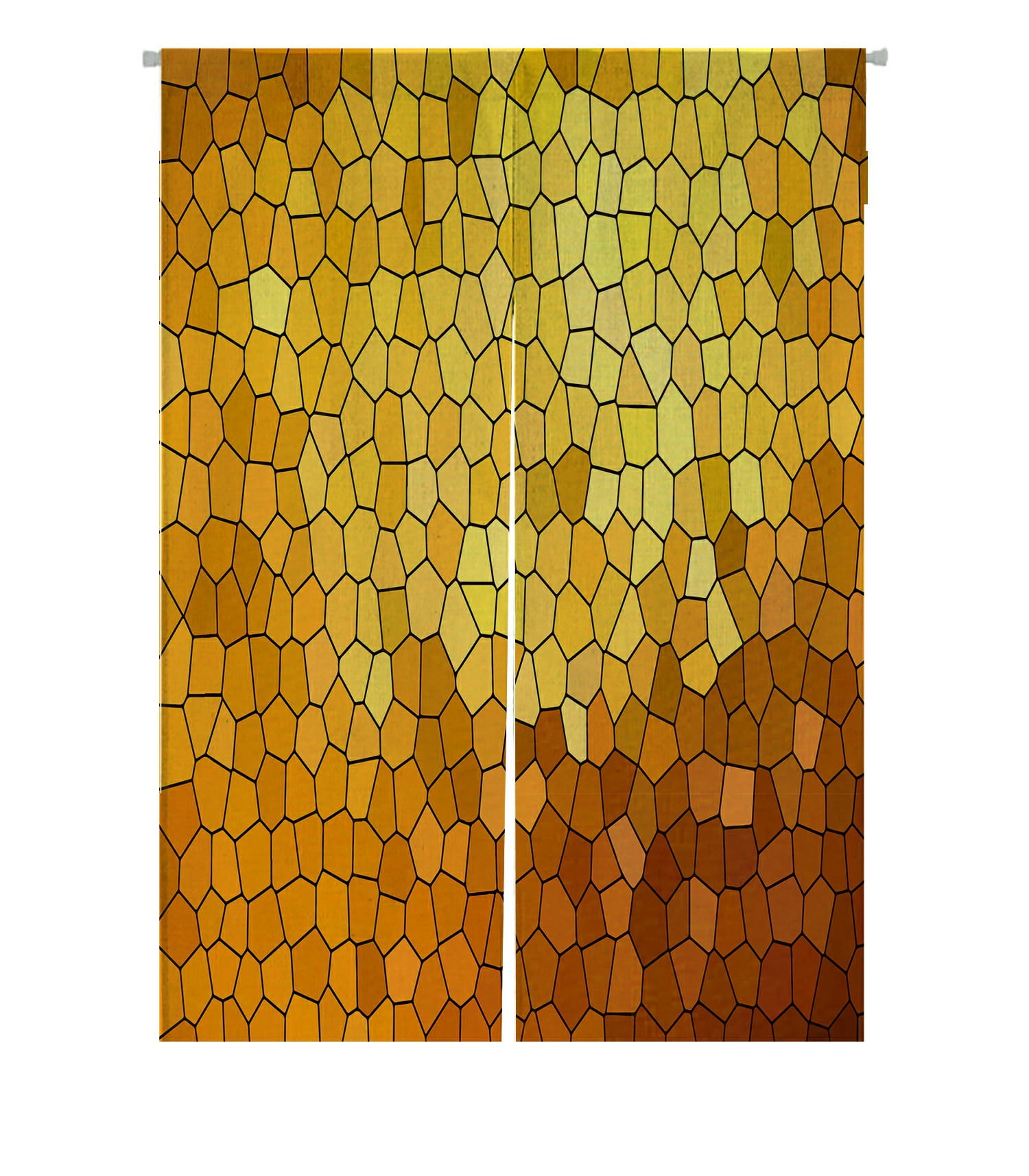 ABPHQTO Unique Modern Shiny Gold Mosaic Texture Japanese Noren Curtain ...