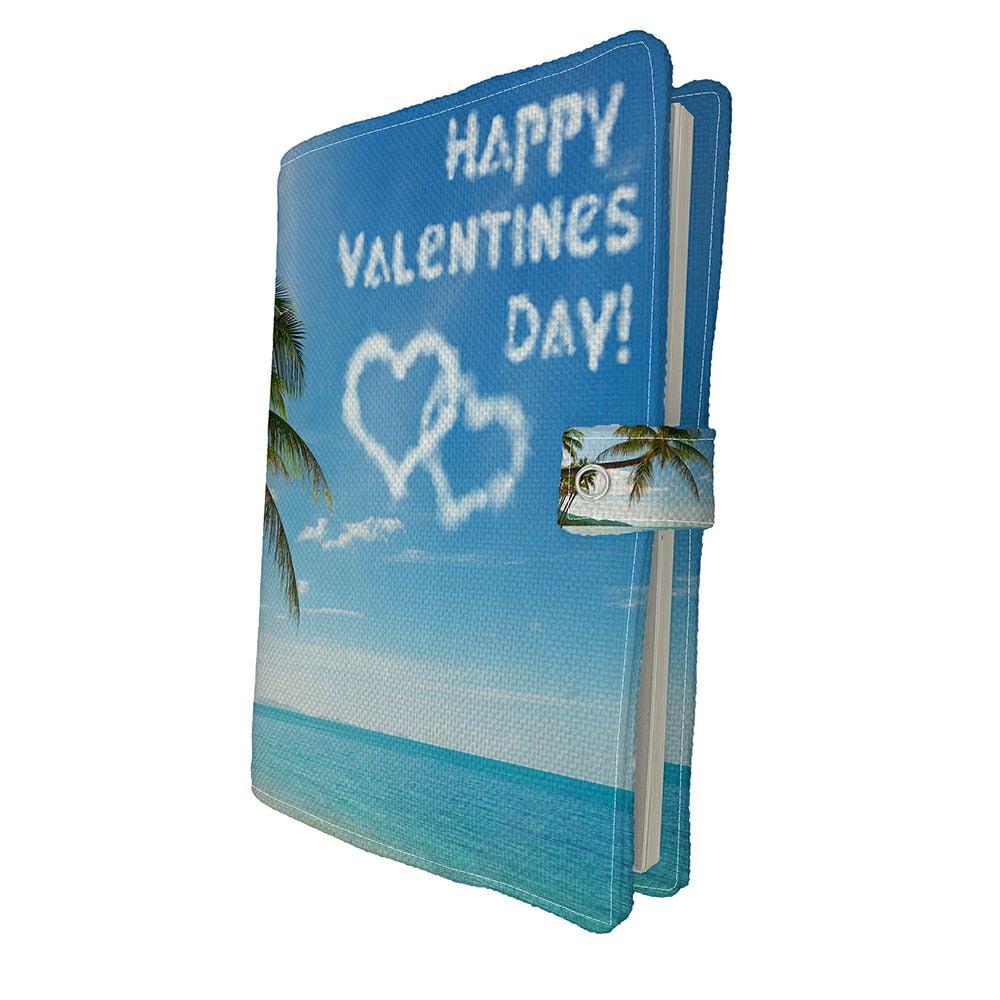 ABPHQTO Valentines Day Tropical Beach Coconut Palm Trees Book Cover ...