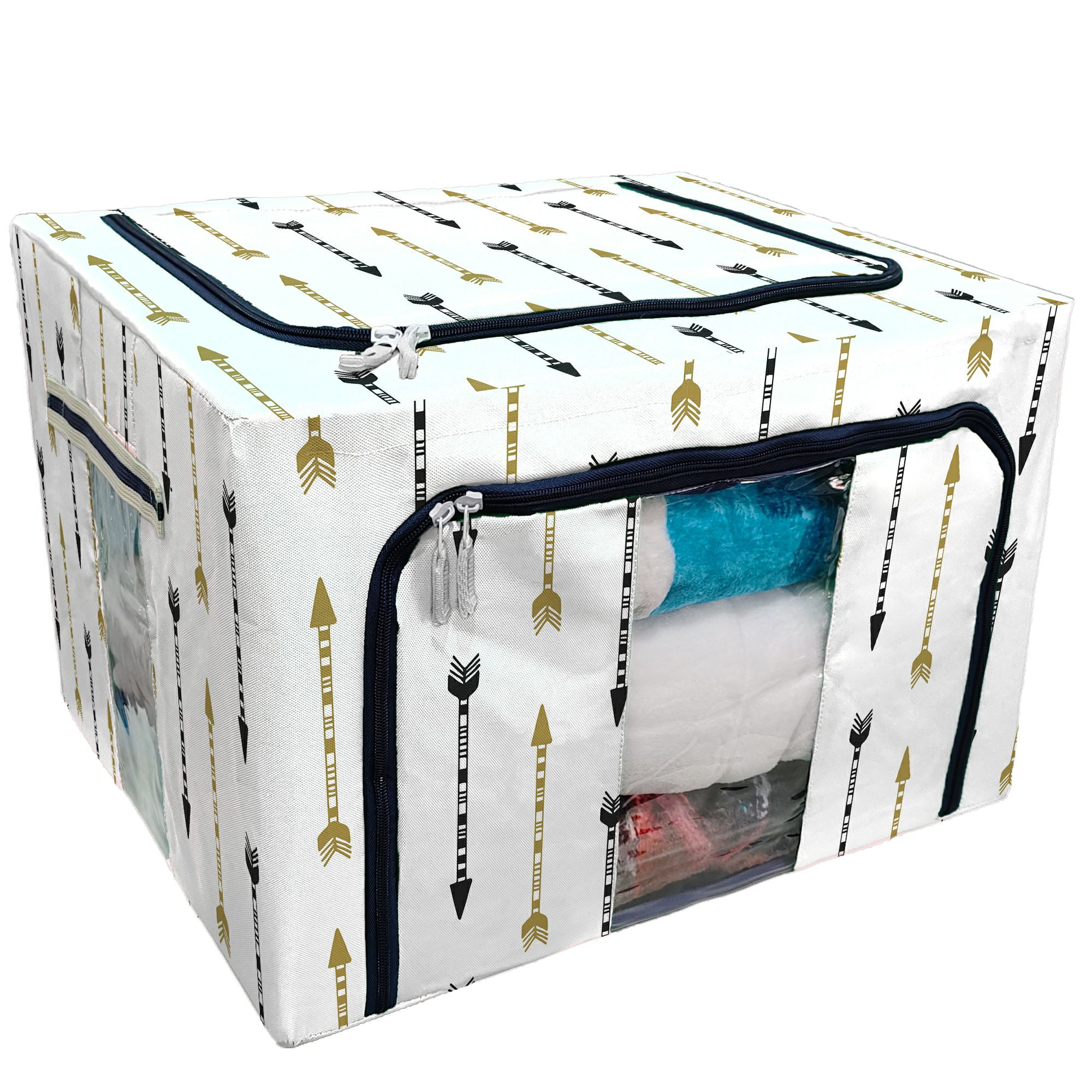 ABPHQTO Vintage Arrow Black Gold Colors Arrows Storage Bag Clear Window ...