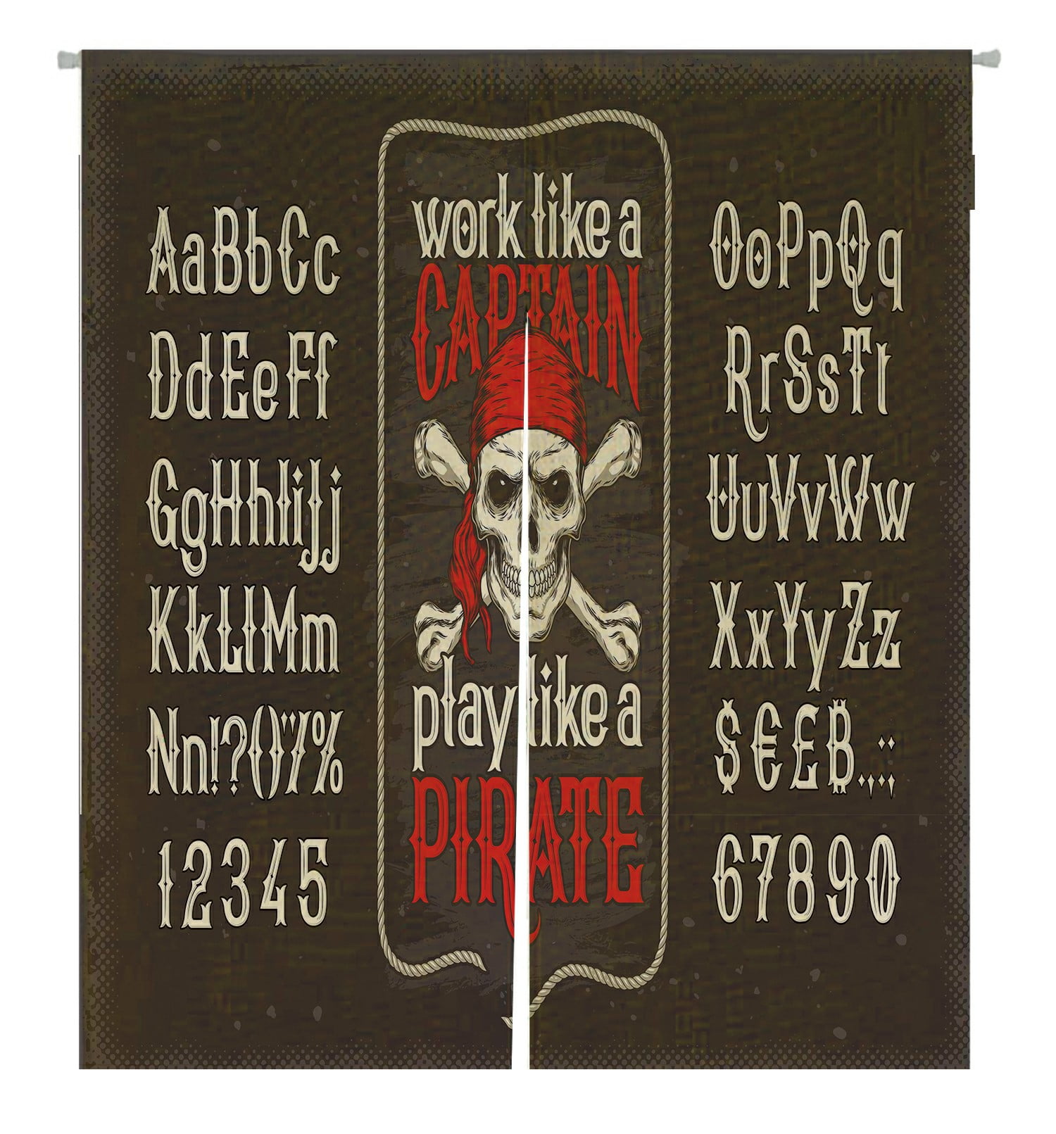 ABPHQTO Vintage Latin Alphabet Of Letters Numbers Pirate Skull Japanese ...