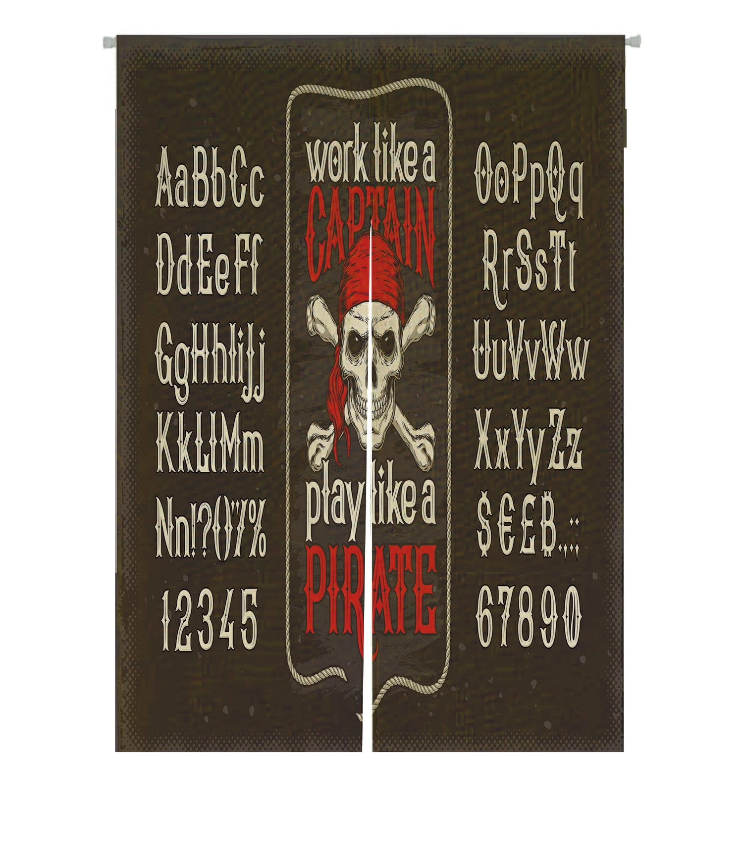 ABPHQTO Vintage Latin Alphabet Of Letters Numbers Pirate Skull Japanese ...