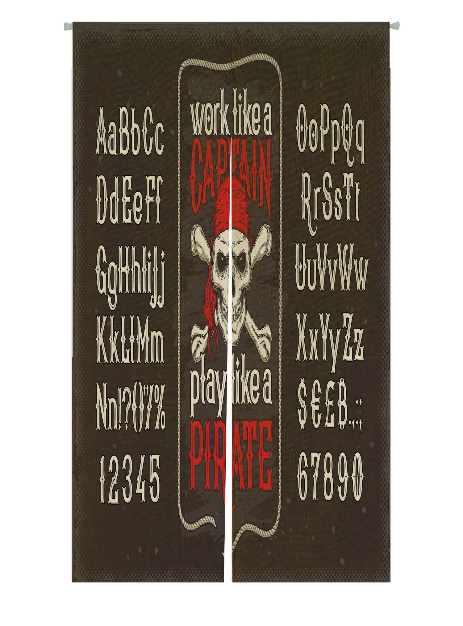 ABPHQTO Vintage Latin Alphabet Of Letters Numbers Pirate Skull Japanese ...