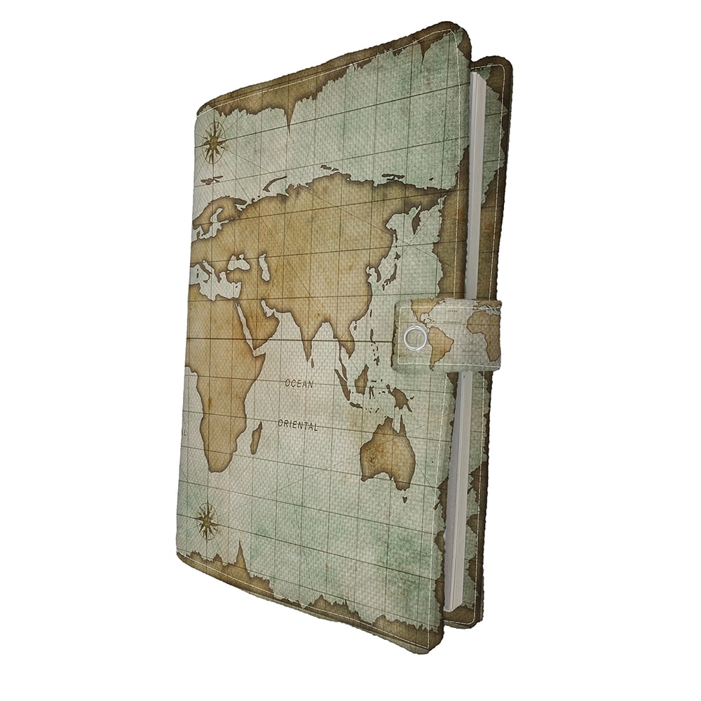 ABPHQTO Vintage Old World Map Book Cover Book Protector Book Sleeve ...