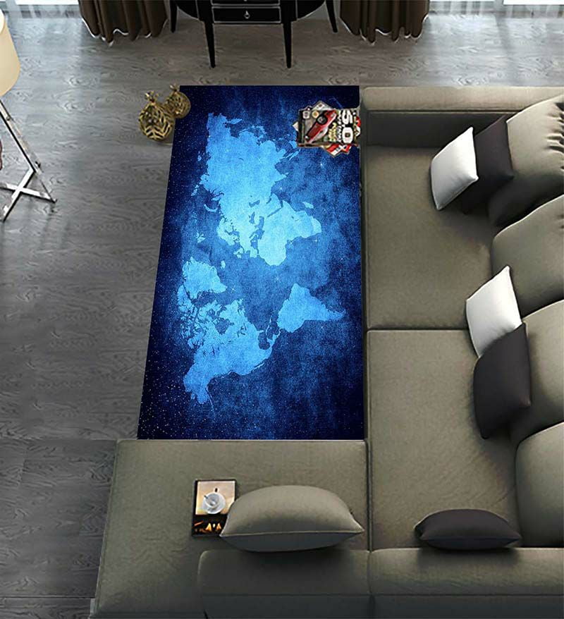 ABPHQTO Vintage World Map Runner Rug 4 x 10ft Long Area Rug Carpet for ...