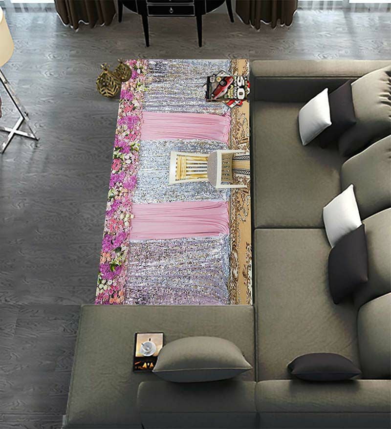 ABPHQTO Wedding Flowers Runner Rug 2 x 10ft Long Area Rug Carpet for ...