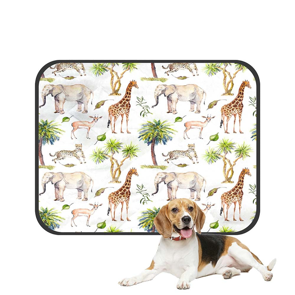 ABPHQTO Wild Animals Giraffe Elephant Cheetah Antelope Savannah Palm ...