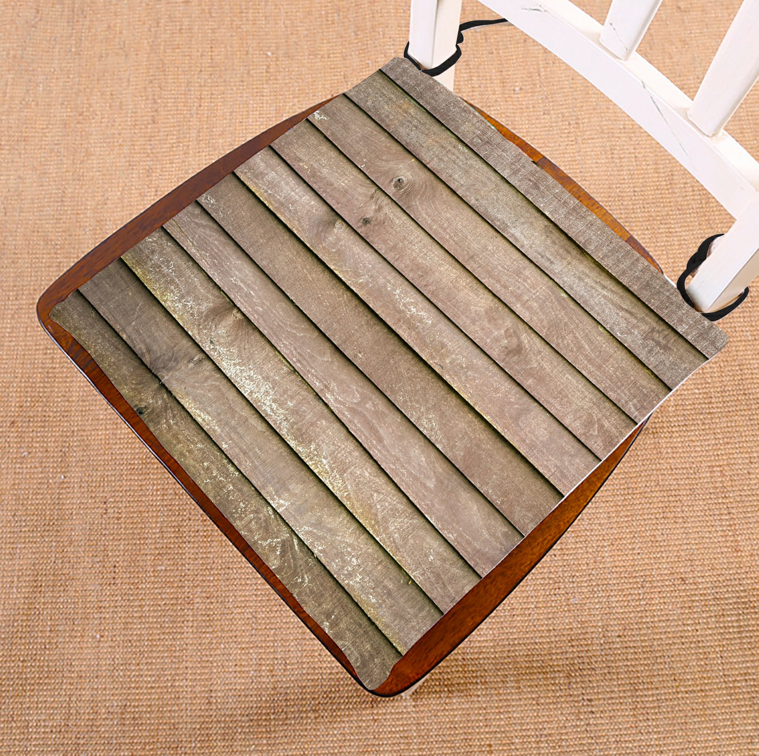 ABPHQTO Wood Plank Wall Texture Chair Pad Seat Cushion Chair Cushion ...