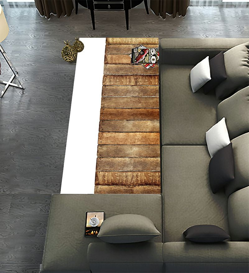 ABPHQTO Wooden Fence Runner Rug 4 x 10ft Long Area Rug Carpet for ...