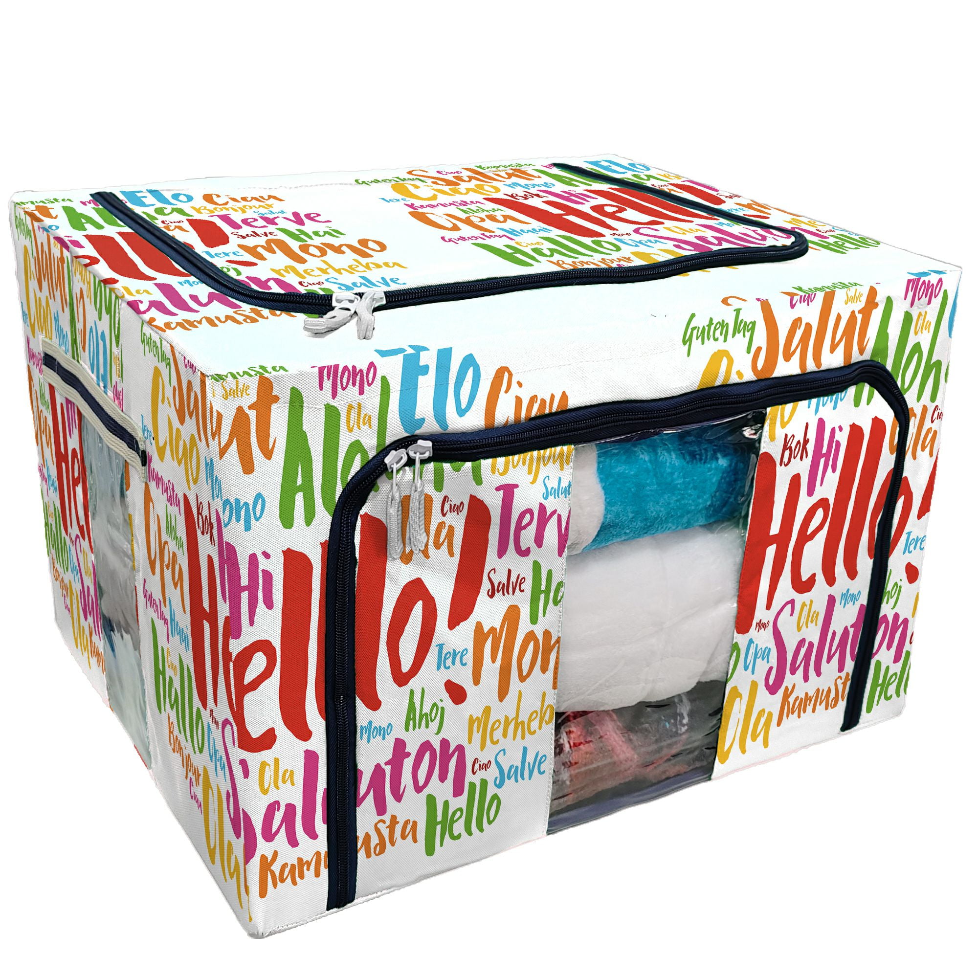 ABPHQTO Word Cloud In Different Languages Of The World Storage Bag ...