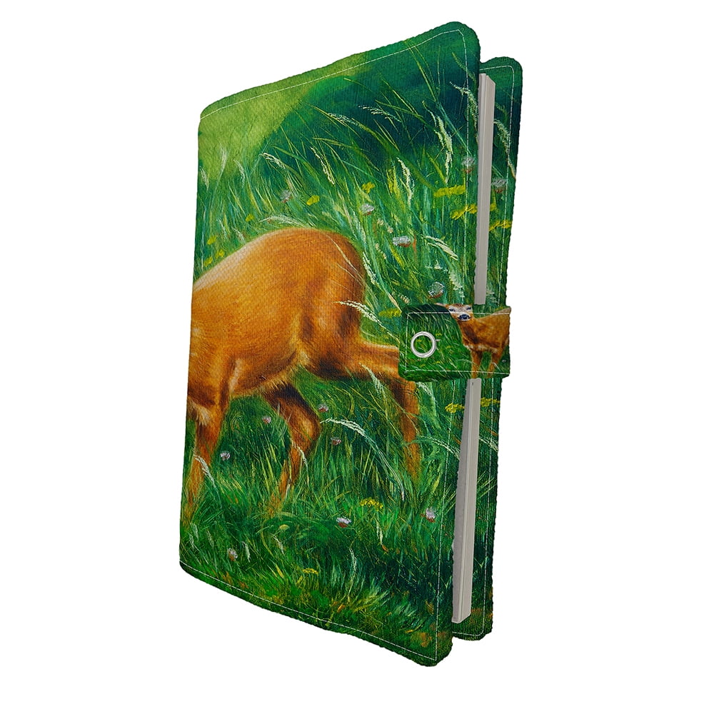 ABPHQTO Young Deer In Wild Landscape With High Grass Book Cover Book ...