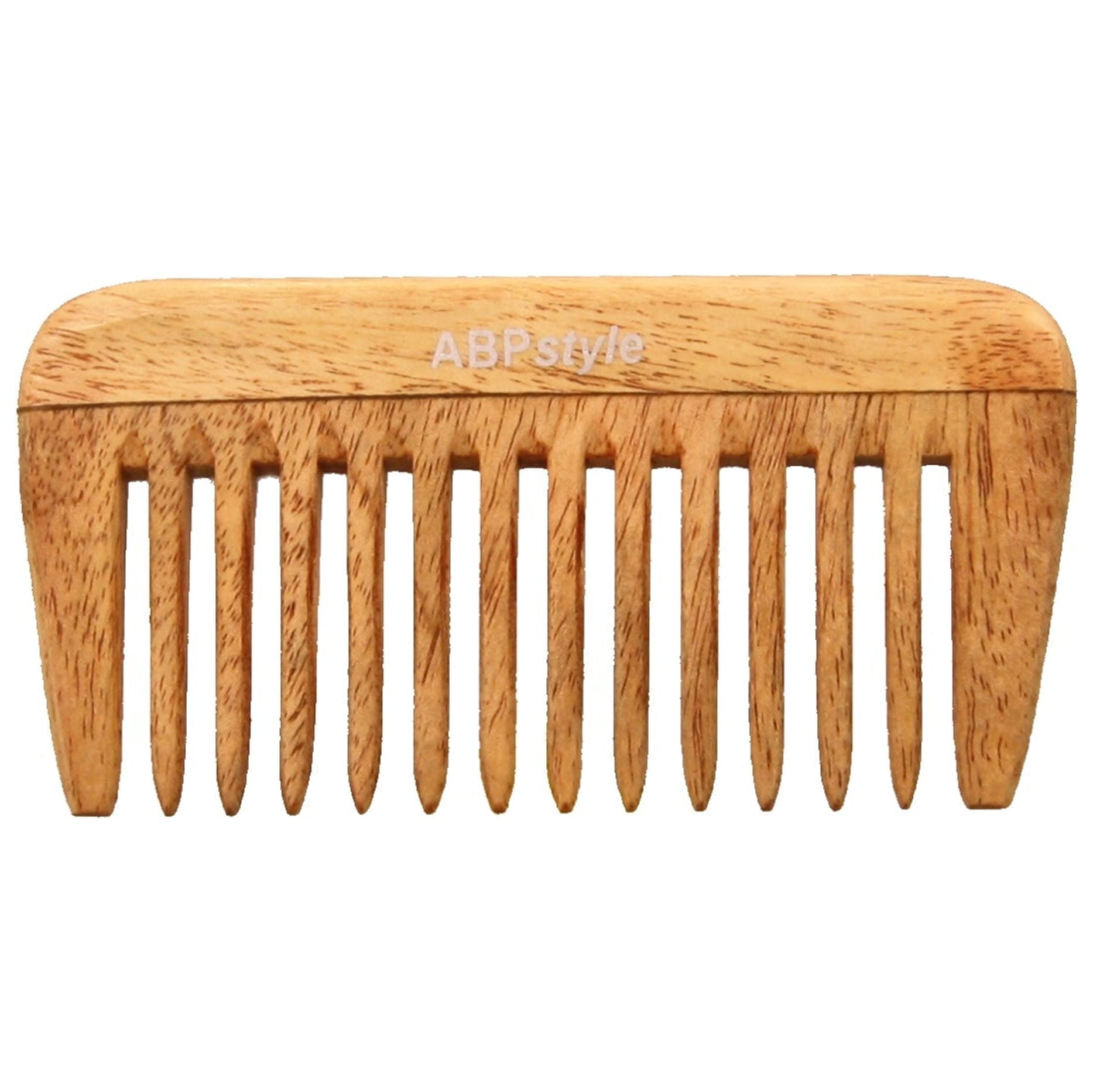 ABPStyle, 4in Neem Wood Tall Rake Comb. Anti-Static, Damage Free ...