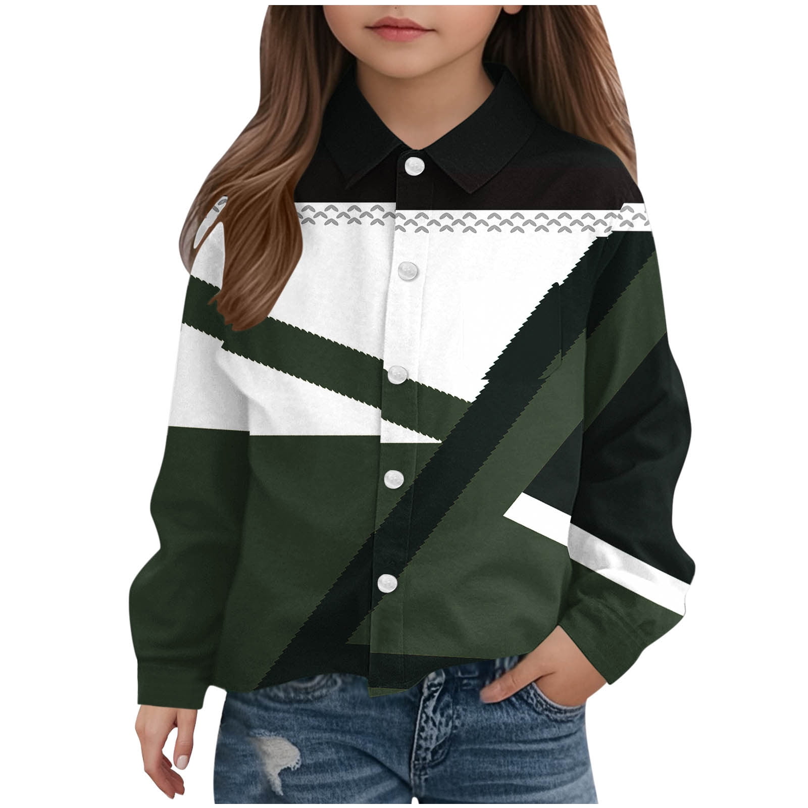 ABPWLY Clearance Girls Tops Shirts for Kids Trendy Loose Lightweight ...