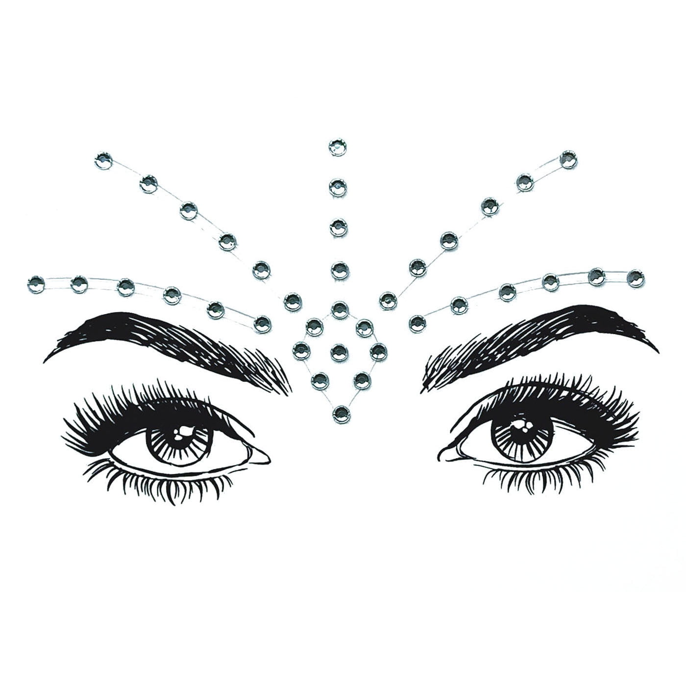 ABPWLY Face Stickers Rhinestone Crystal Face Stickers Pearl Stickers ...