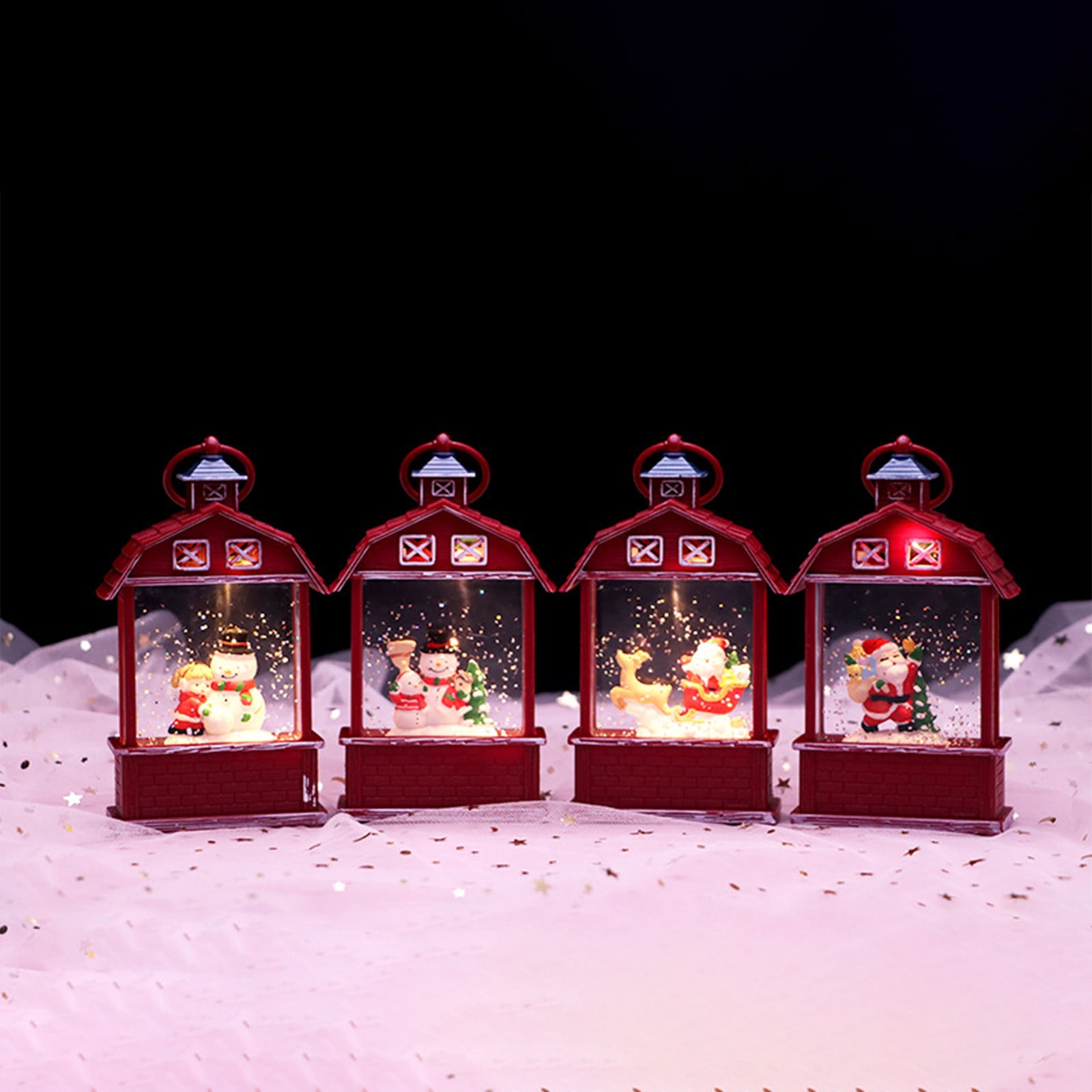 MORESEC XUld Home Christmas Wind Lamps Small Oil Lamp 14x8cm Resin ...