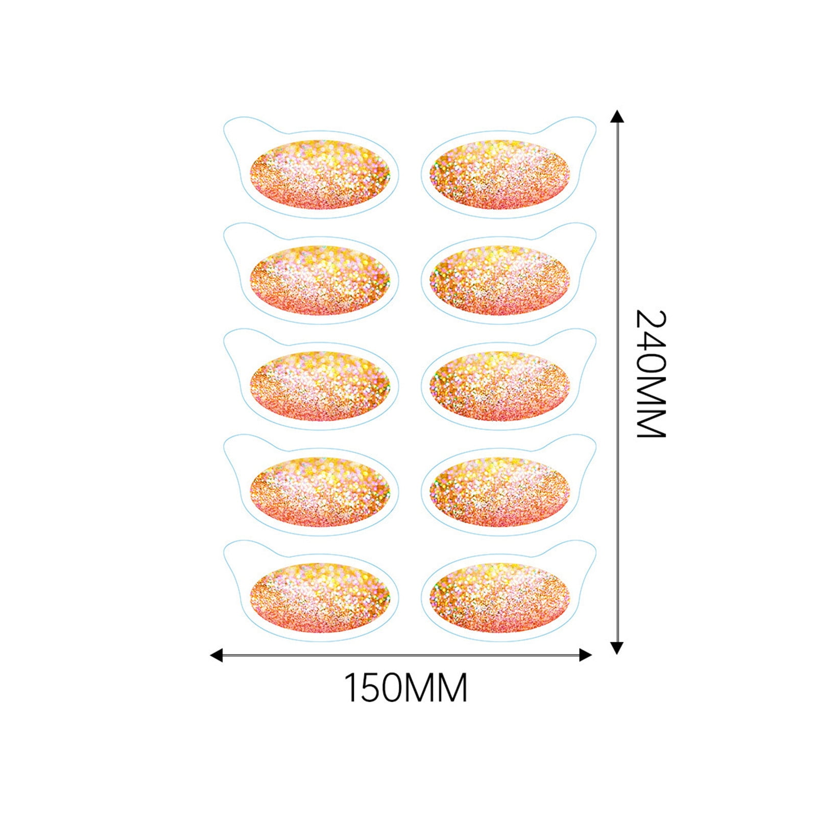 ABPWLY Home Waterproof Sweat Proof Eyeshadow Stickers Flashing High ...