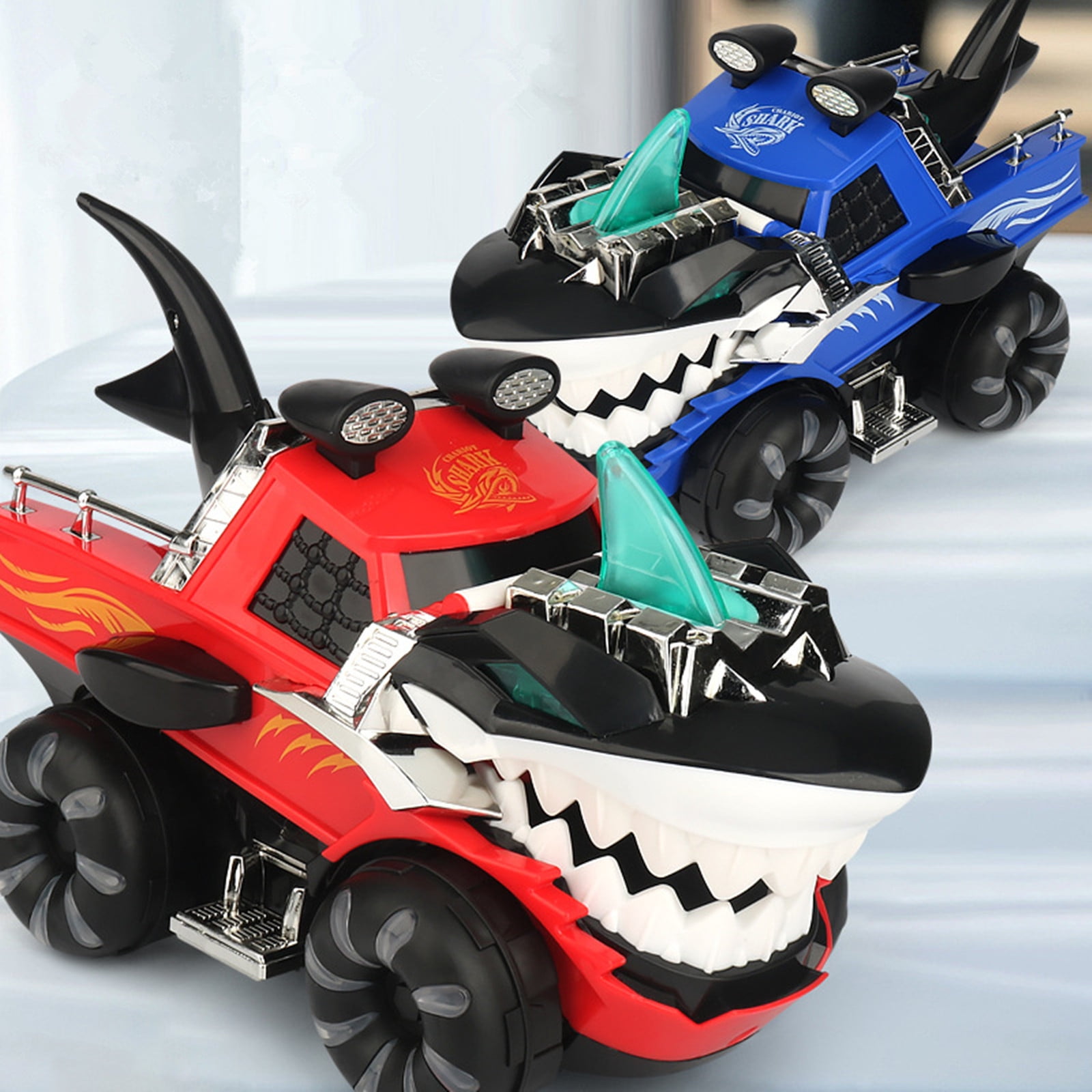 ABPWLY Sharks Monsters Truck Toy, Deformation Car with Music Lighting ...