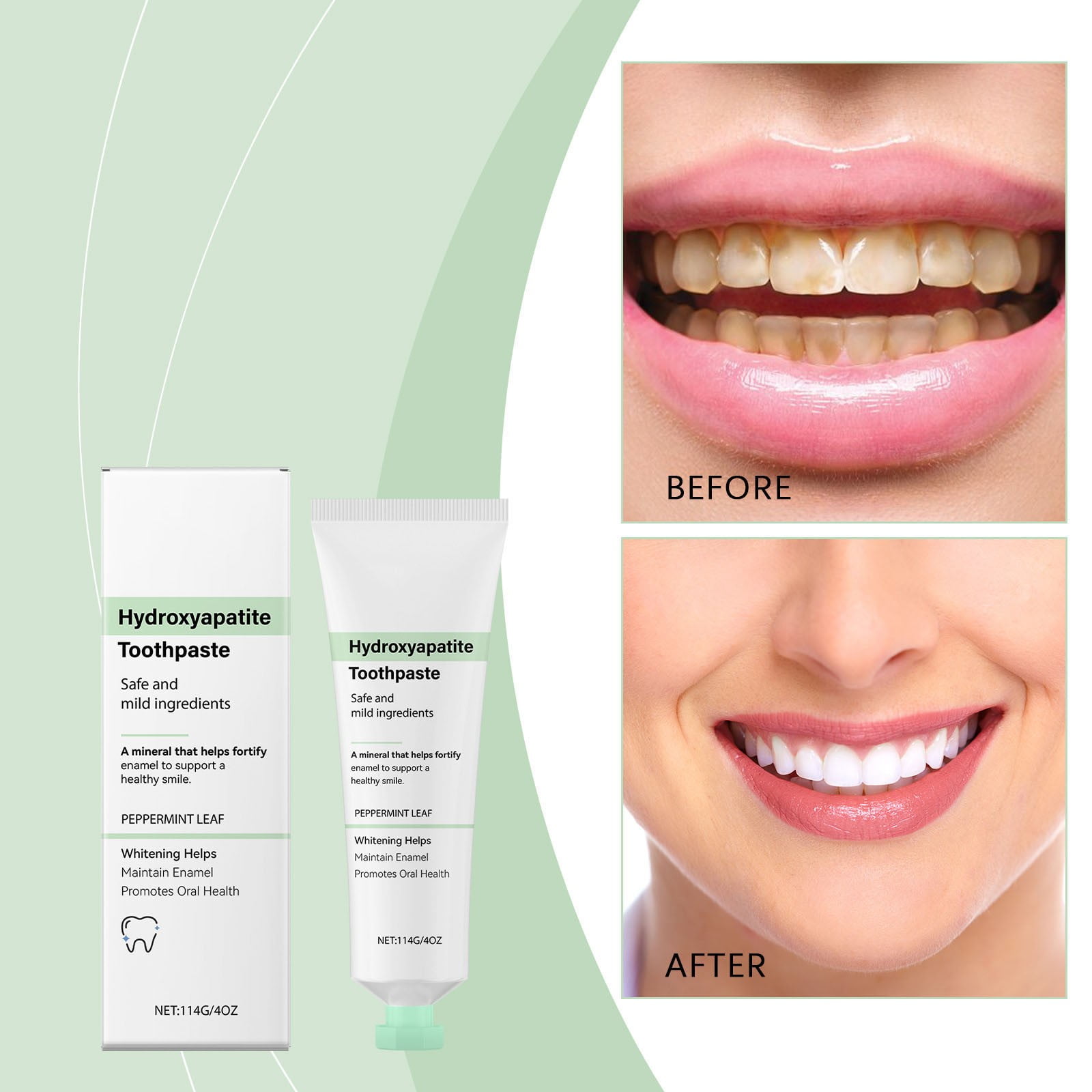 ABPWLY Toothpaste Natural Ingredients Gentle Maintain Oral Health Fresh ...