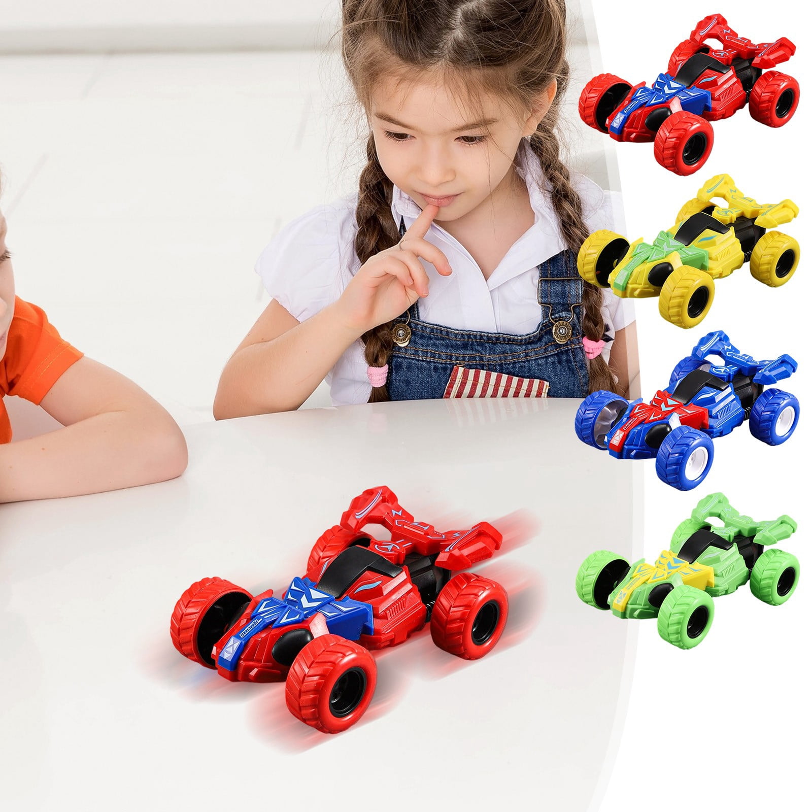 ABPWLY Toys 4WD Stunt Transforming Twisting Head Rolling Double Sided ...