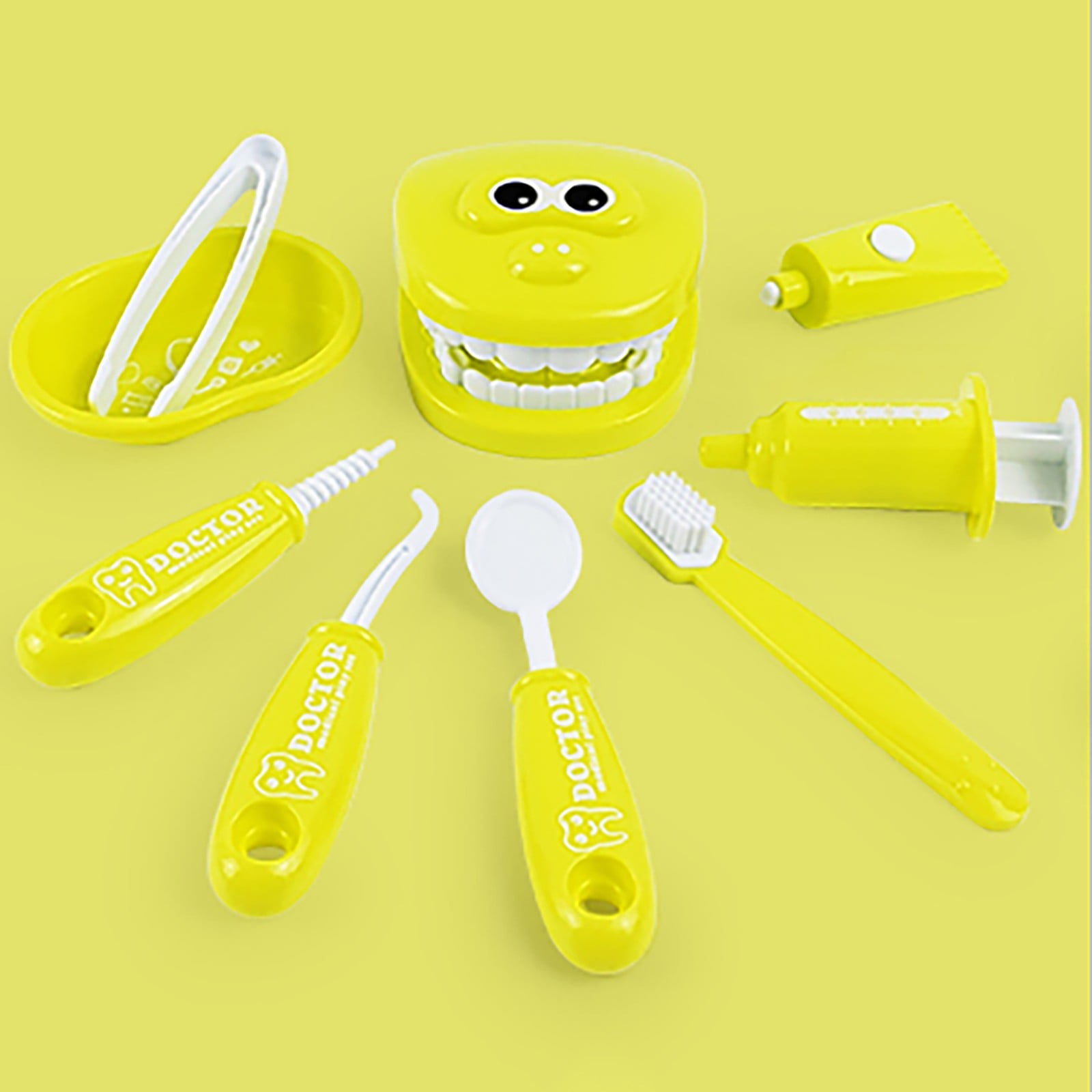 ABPWLY Toys 9PCS Kids Pretend Play Dentist Check Teeth Model Toy Doctor ...