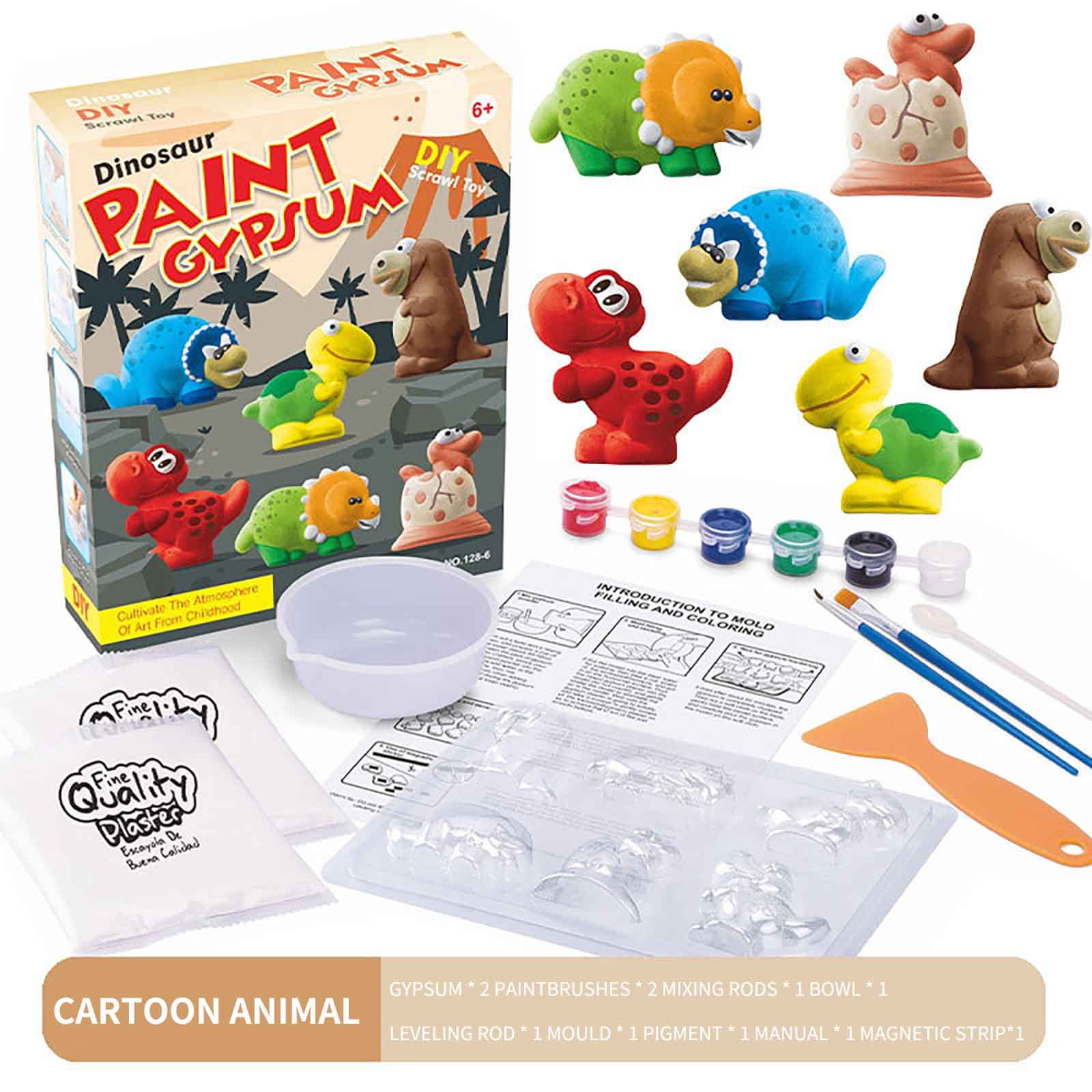 ABPWLY Toys Childrens Color Painting Plaster Craft Kit DIY Art Set ...