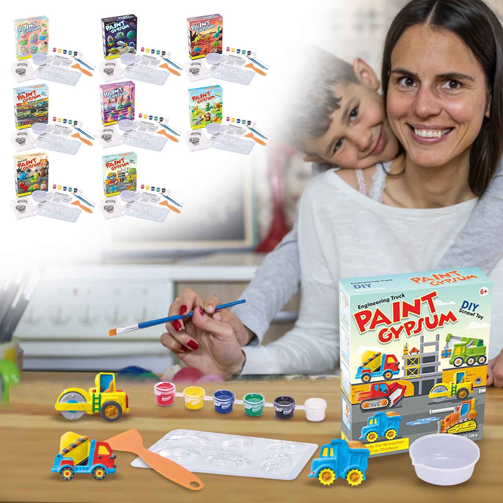 ABPWLY Toys Childrens Color Painting Plaster Craft Kit DIY Art Set ...